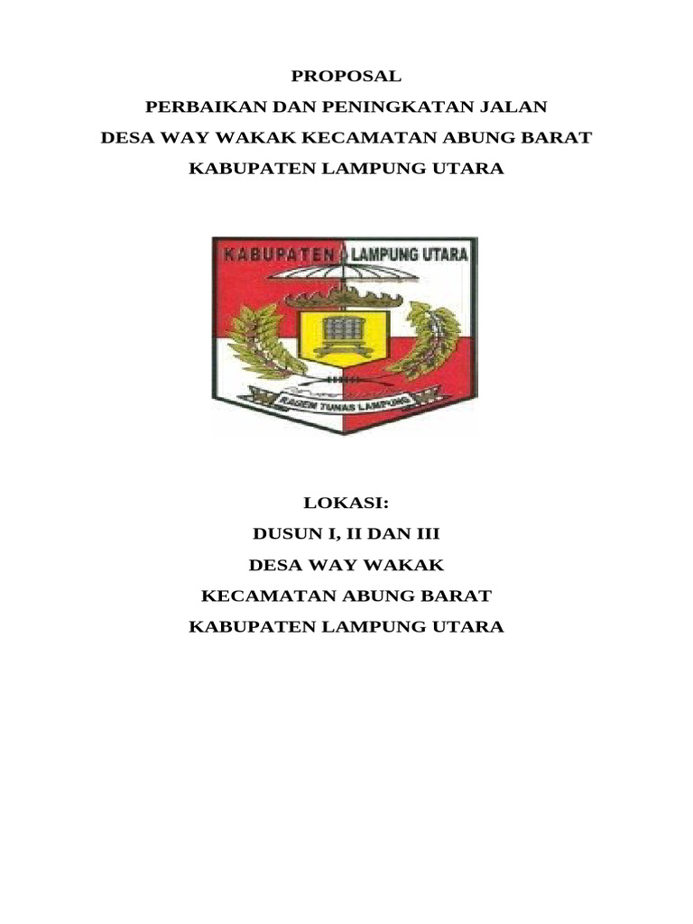 Proposal Jalan Desa | PDF