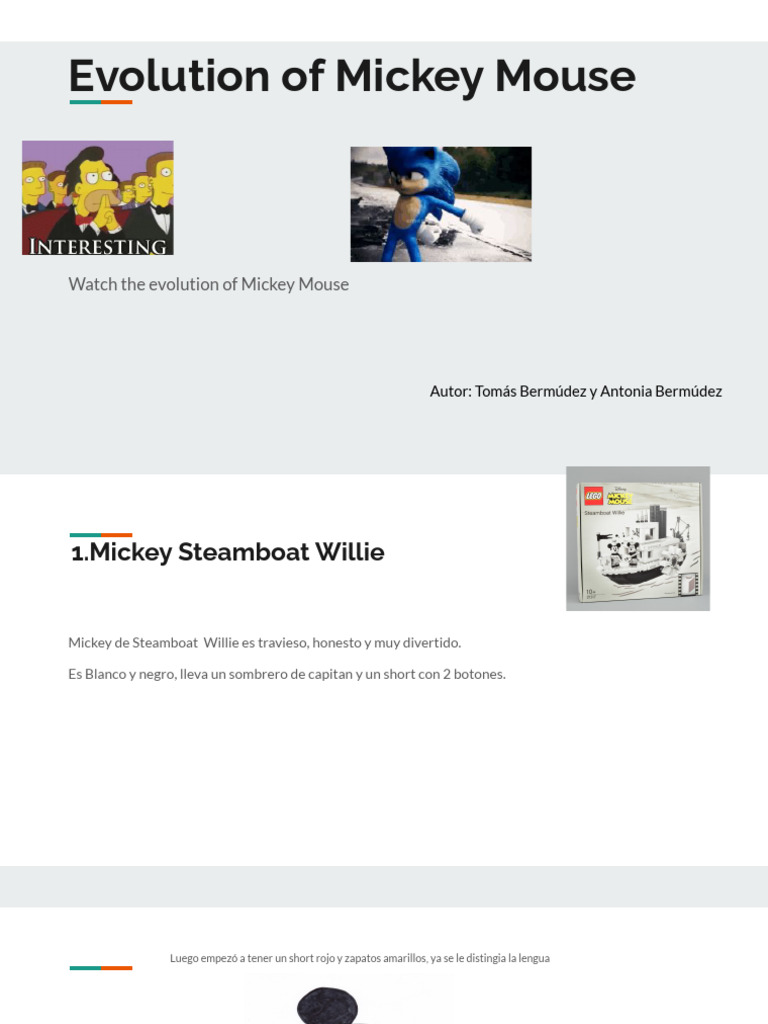 Evolution of Mickey Mouse | PDF