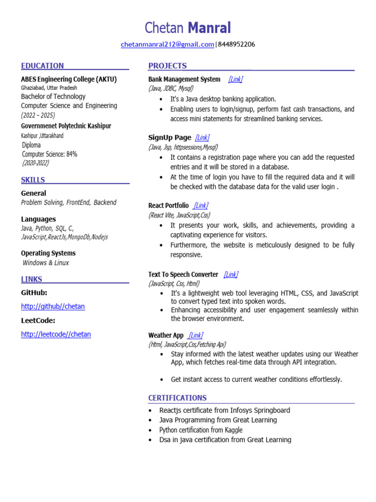 Chetan | PDF | Java (Programming Language) | My Sql