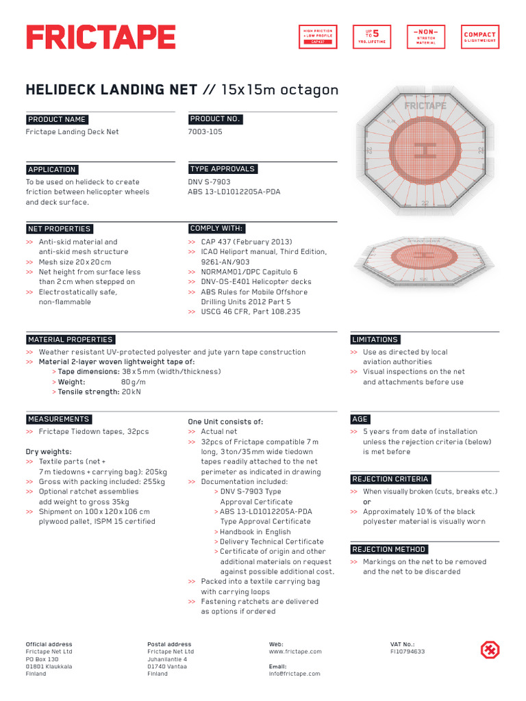 Datasheet Frictape 15m Octagon (ID 235819) | PDF | Pallet