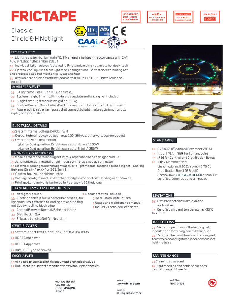 Frictape Helideck Lighting System | PDF | Manufactured Goods ...