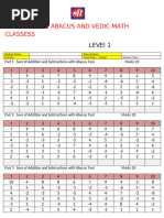 Abacus Worksheets for Beginners | PDF