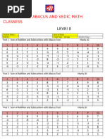 Level 2 Abacus Practice Worksheets | PDF | Teaching Mathematics