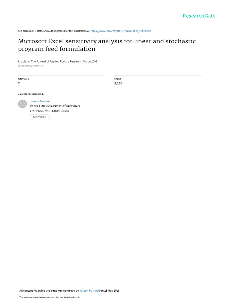 Análisis de Sensibilidad de Microsoft Excel para La Formulación de Programas Lineales y ...