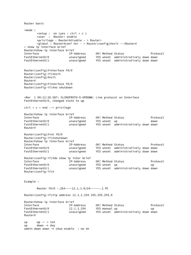 Basic Router | PDF | Ip Address | Network Switch