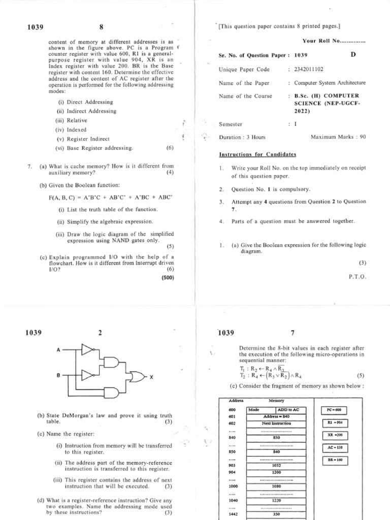 B. Sc. H Computer S GeYRW7E | PDF | Computer Architecture | Computer ...