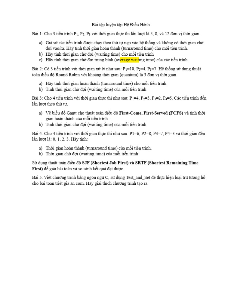 bai tap luyen tap | PDF