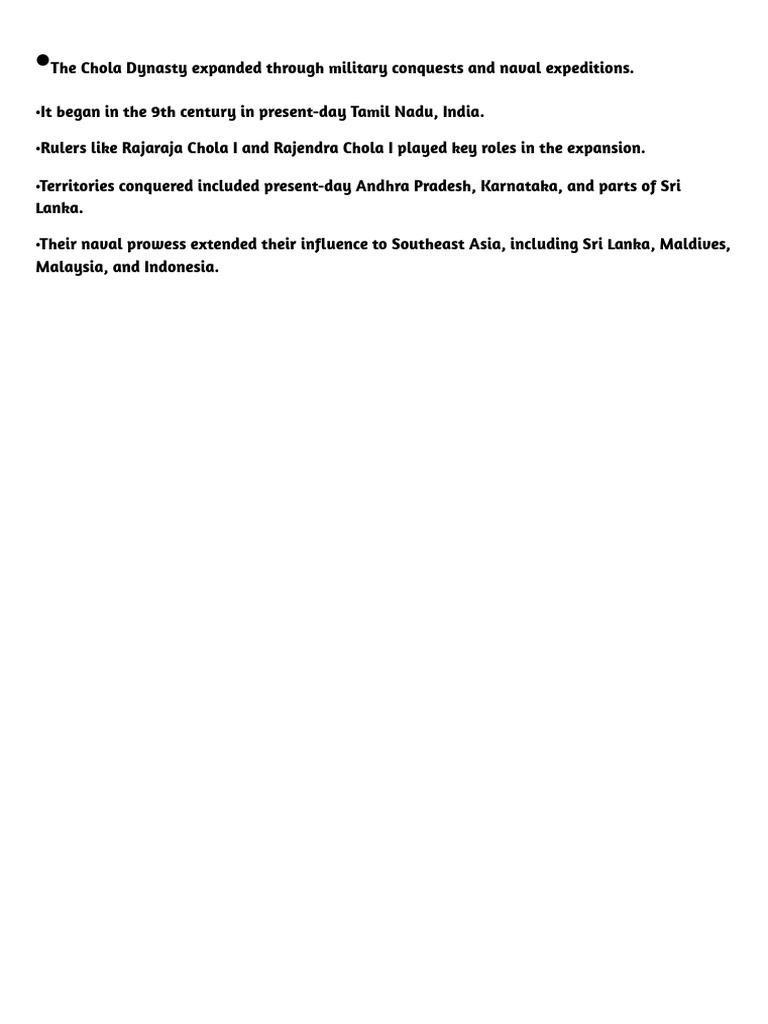 The Chola Dynasty Expanded Through Military Conquests and Naval ...