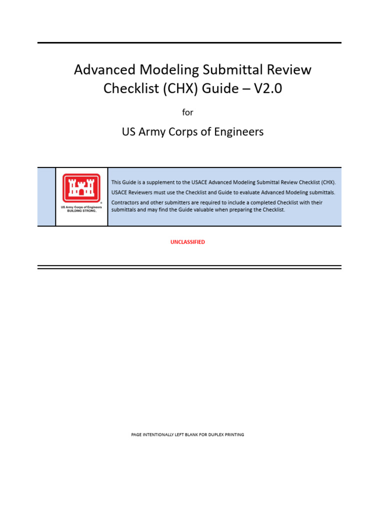 Usace Advanced Modeling Submittal CHX Guide V2.0-202004 | PDF ...