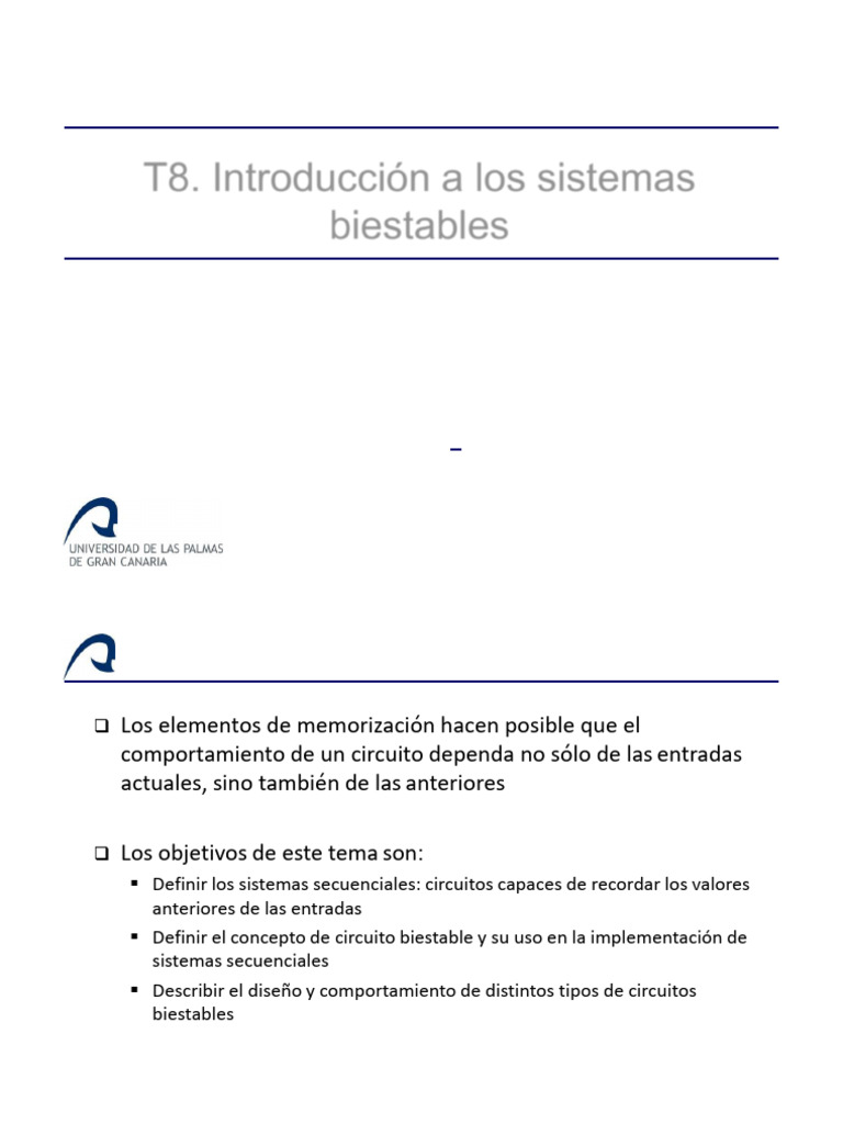 Tema8 Biestables FC GII Carlos v2 | PDF | Electrónica | Ingeniería ...