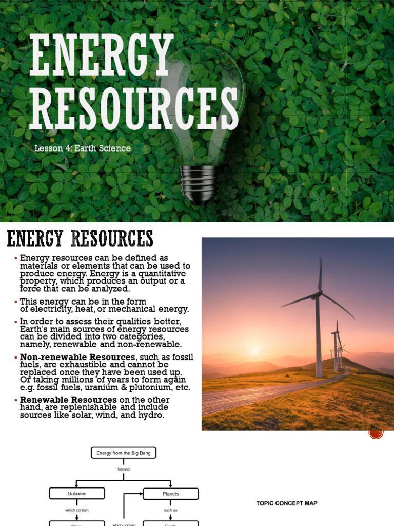 ES - Lesson 4_Energy Resources | PDF | Fuels | Energy Development