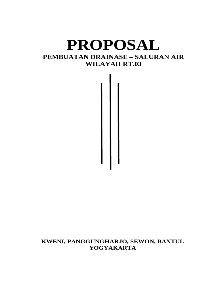 Proposal Drainase Rt03 - Warga Dusun | PDF