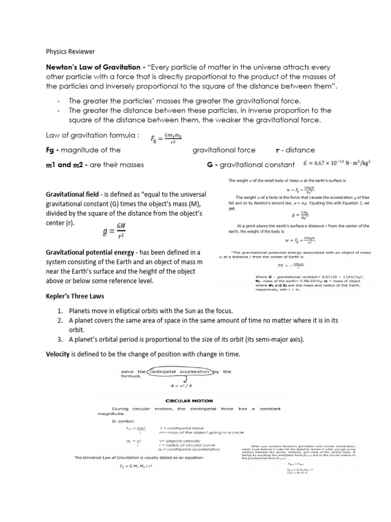 Physics Reviewer | PDF