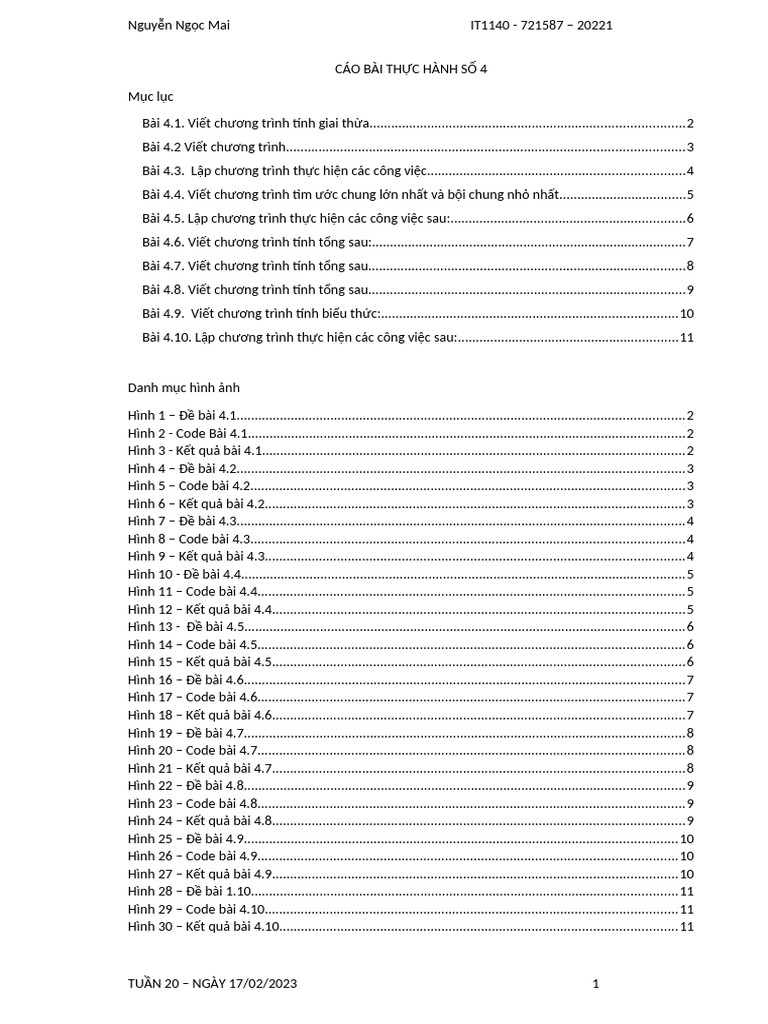 Maubc Bth04 Mssv Malop | PDF