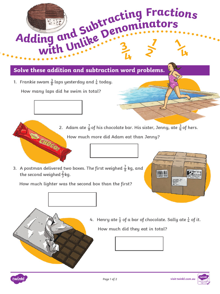 Addition & Subtraction Word Problems | PDF
