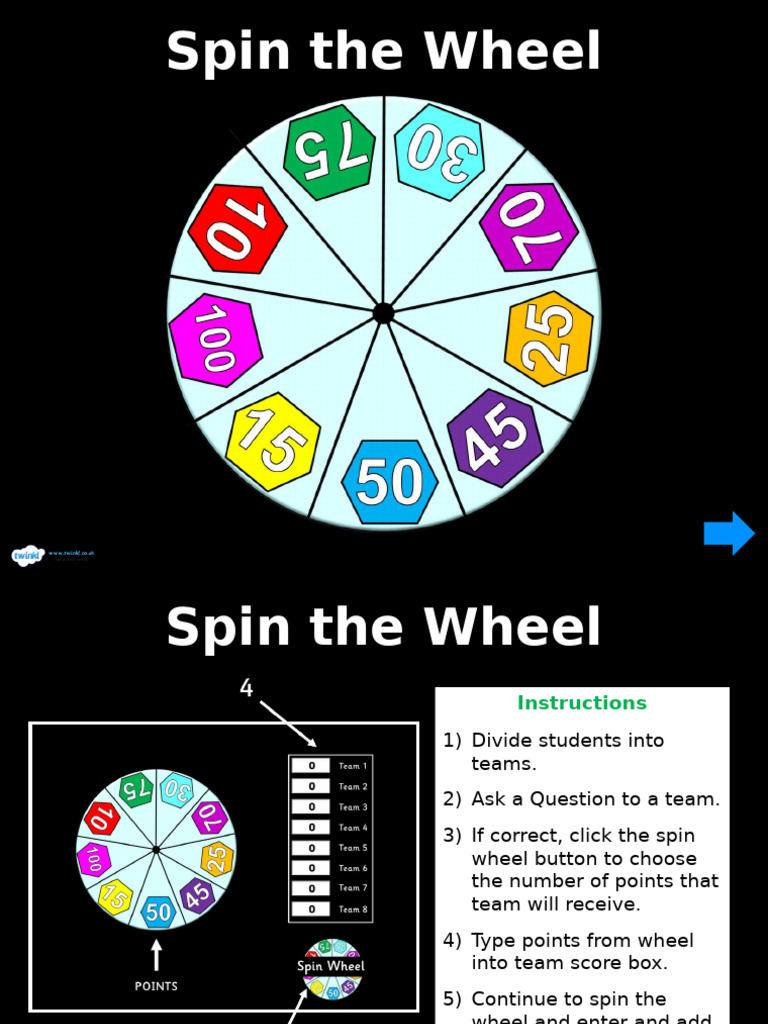 T C 577 Spin The Wheel Plenary Quiz Powerpoint - Ver - 2 | PDF