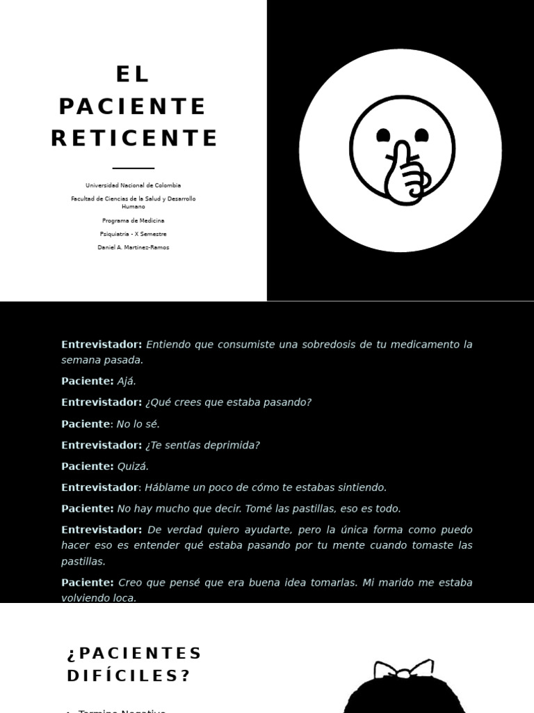 El Paciente Reticente | PDF | Conceptos psicologicos | Sicología