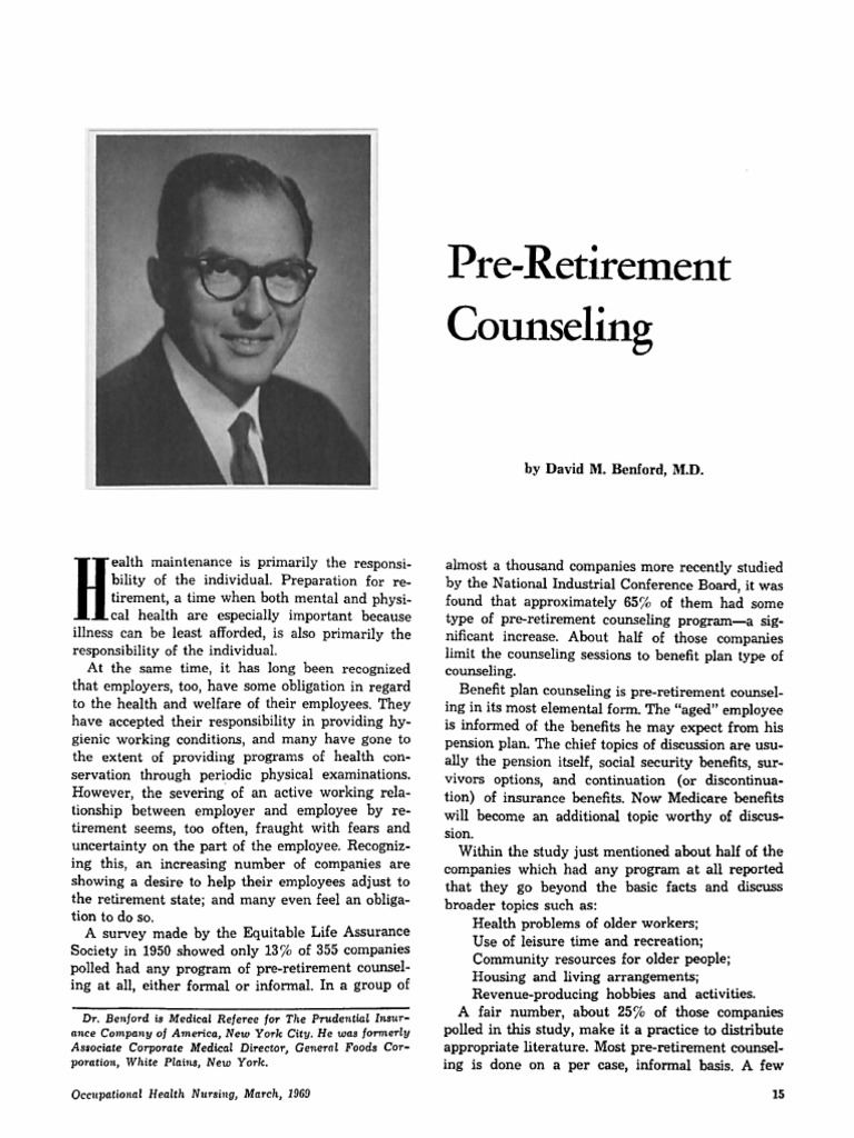 Pre-Retirement Counseling Insights | PDF | Physical Examination ...