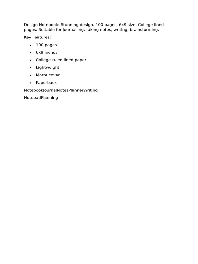 Cool Design Notebook | PDF