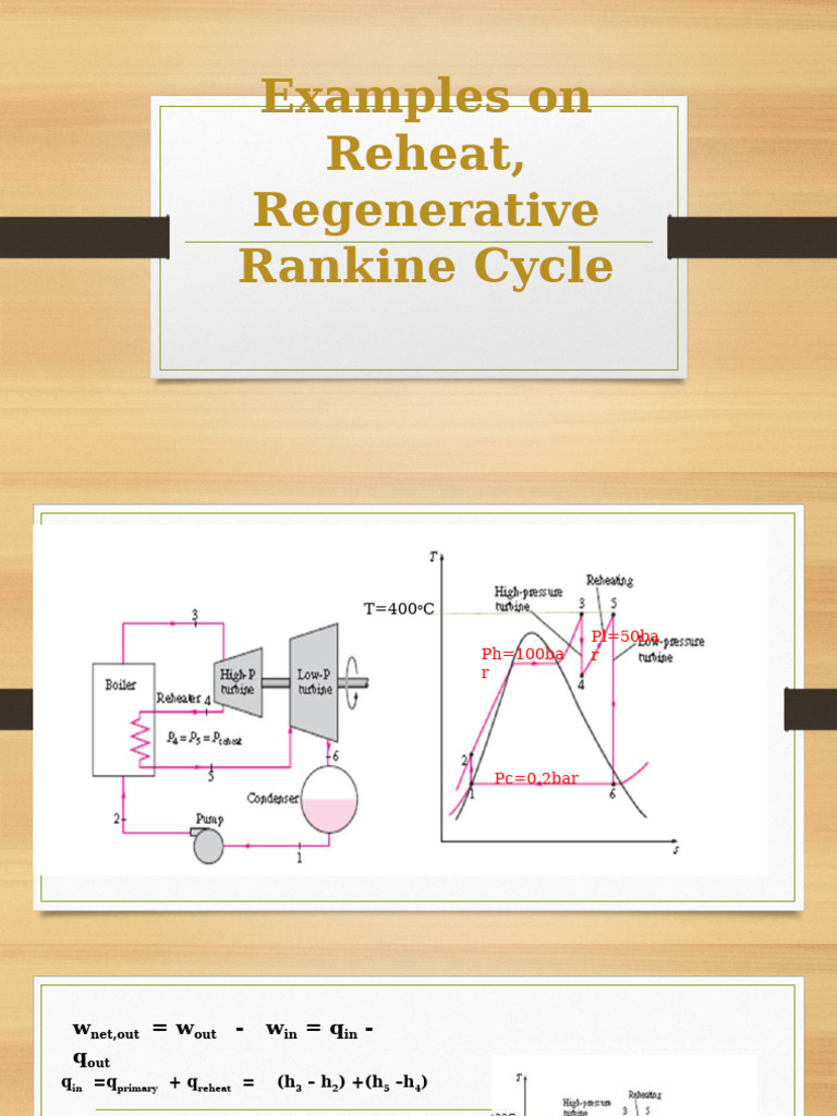 Examples on Reheat, Regenerative Rankine Cycle | PDF | Thermodynamics ...