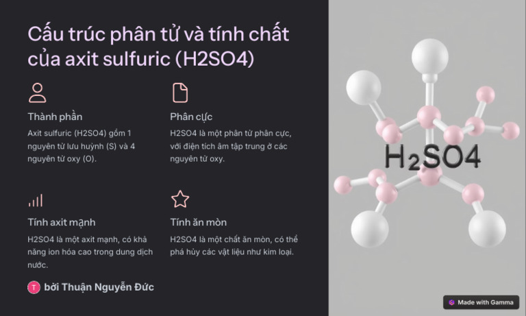 Cau-truc-phan-tu-va-tinh-chat-cua-axit-sulfuric-H2SO4 | PDF