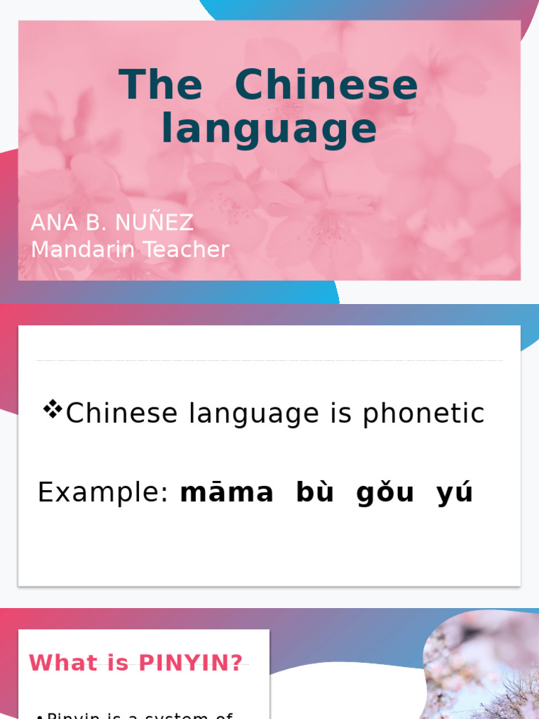 The Chinese Language | PDF | Mandarin Chinese | Pinyin