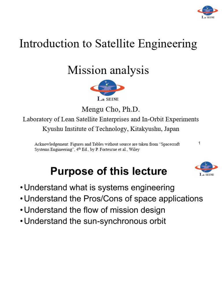 2024 - Satellite Engineering - 3 - Mission - Analysis | PDF | Image Resolution | Satellite