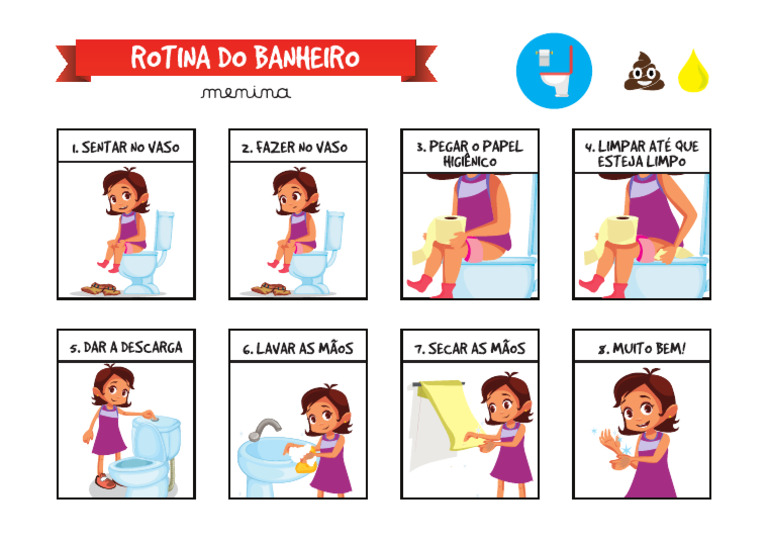 Rotina Banheiro Menina | PDF