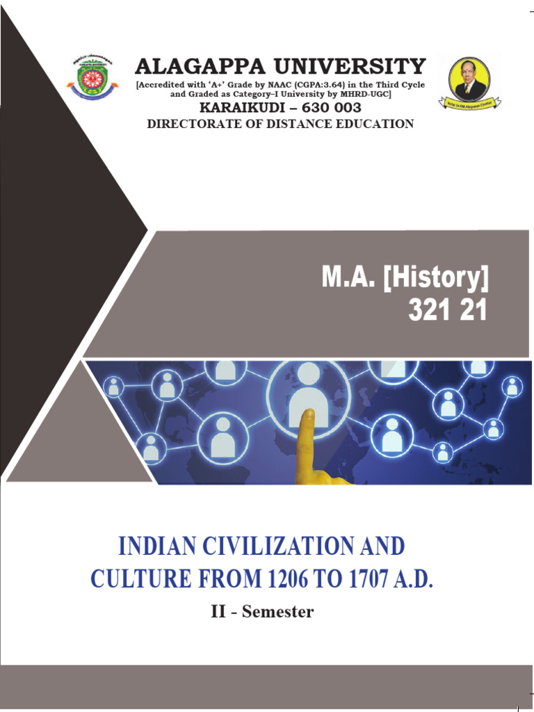 PG - M.A. - History (English) - 321 21 - Indian Civilization and Culture From 1206 To 1707 AD ...