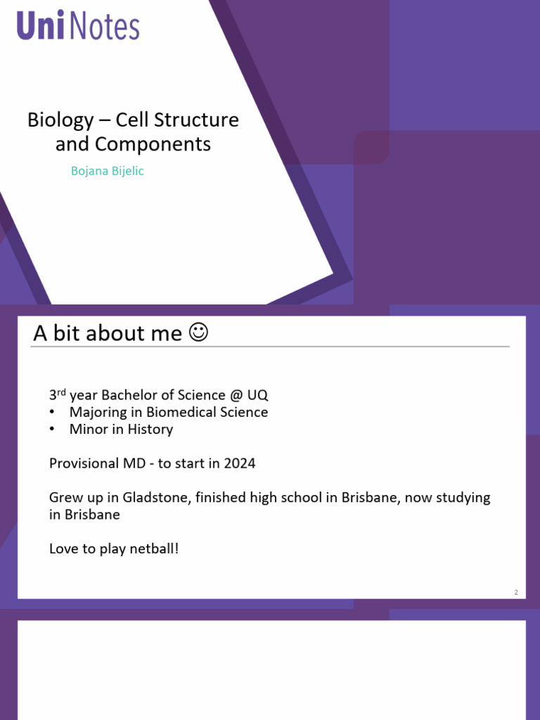 Biology - Cell Structure and Components (Slides) (1) | PDF | Cell ...