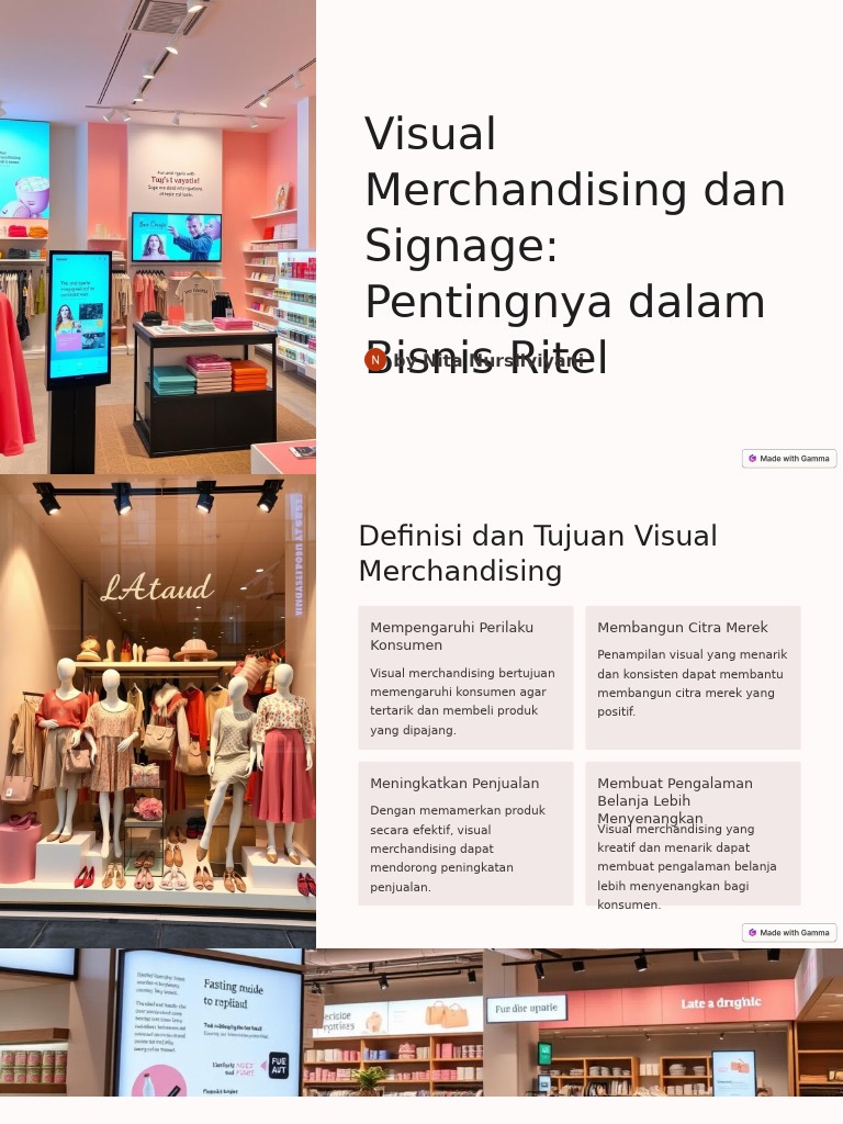 Visual Merchandising Dan Signage Pentingnya Dalam Bisnis Ritel | PDF