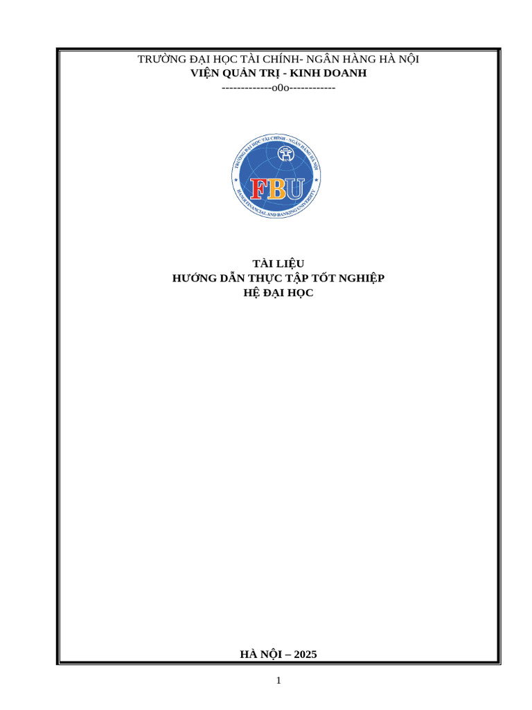 Tài Liệu Hướng Dẫn BCTT Và KLTN Năm 2025 (Khóa 10) | PDF