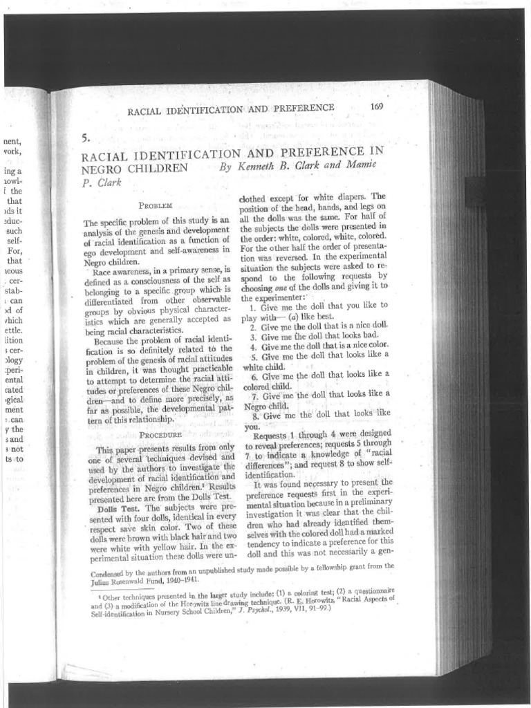 Clark, K.B. & Clark, M.P.-racial Identification and Preference in Negro ...