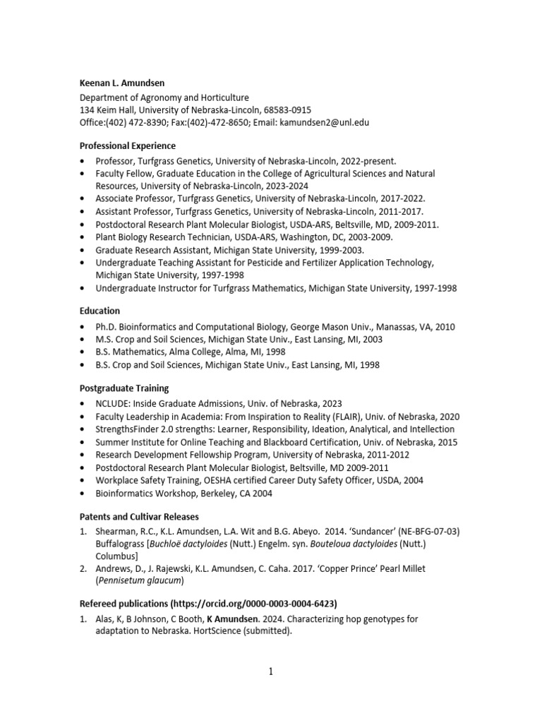 Amundsen CV2024 | PDF