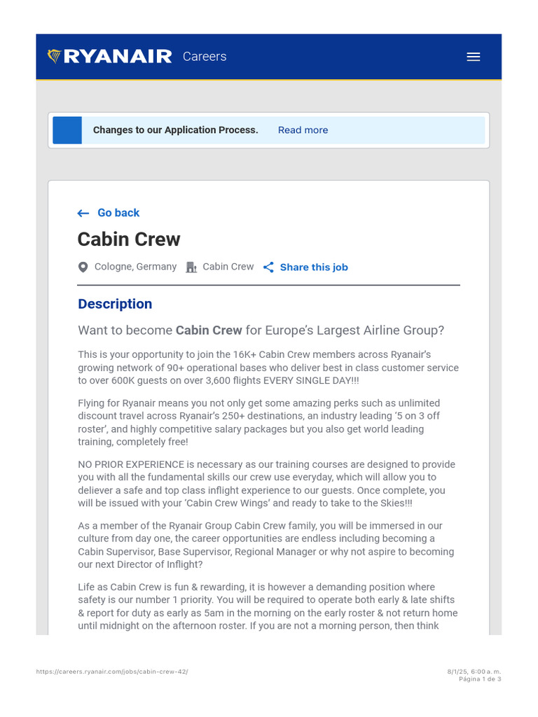 Cabin Crew – Careers Germany | PDF | Flight Attendant | Business