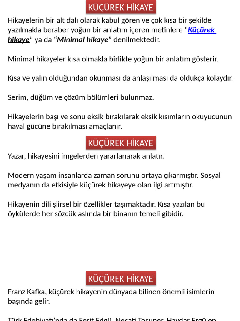 Küçürek-Hikaye | PDF