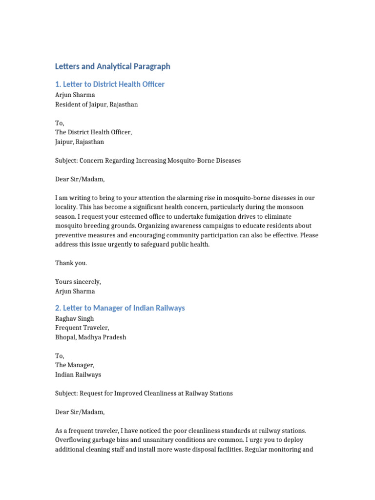 Letters and Analytical Paragraph | PDF | Traffic | Traffic Congestion