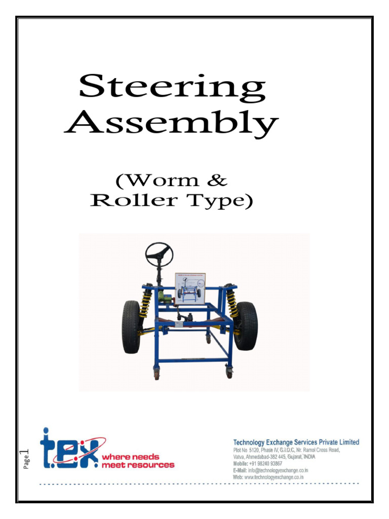worm & roller steering assembly | PDF | Gear | Steering