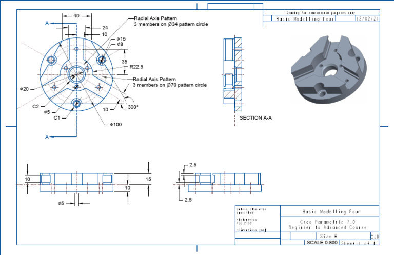 Basic Modelling Course: Creo 7.0 Guide | PDF