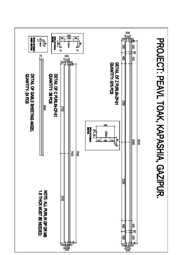 Purlin Drawing 05-02-25 | PDF