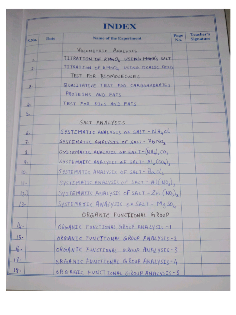 chemistry record | PDF