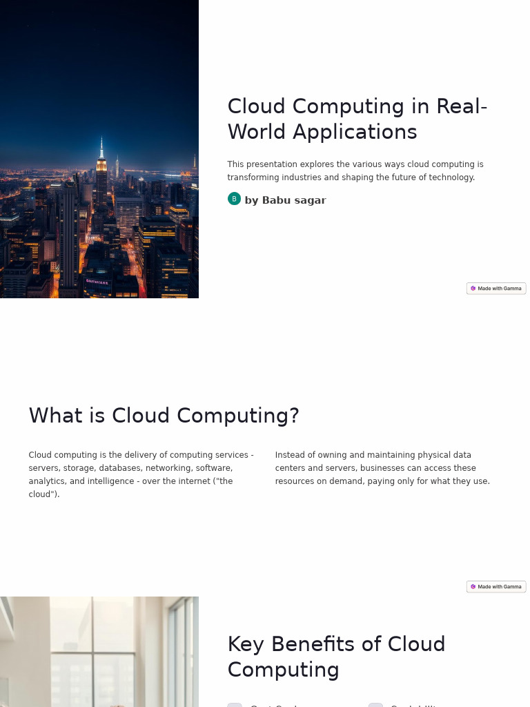 Cloud Computing in Real World Applications | PDF | Cloud Computing ...