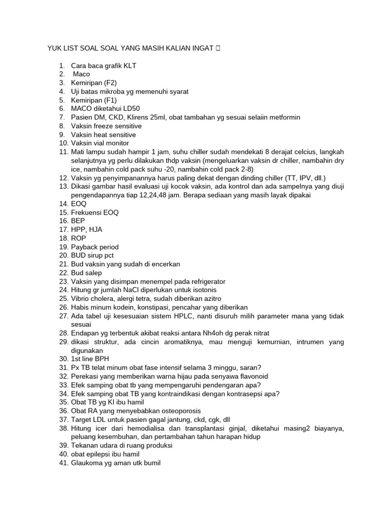 Soal Ingatan TO Nas Juni 2024 | PDF