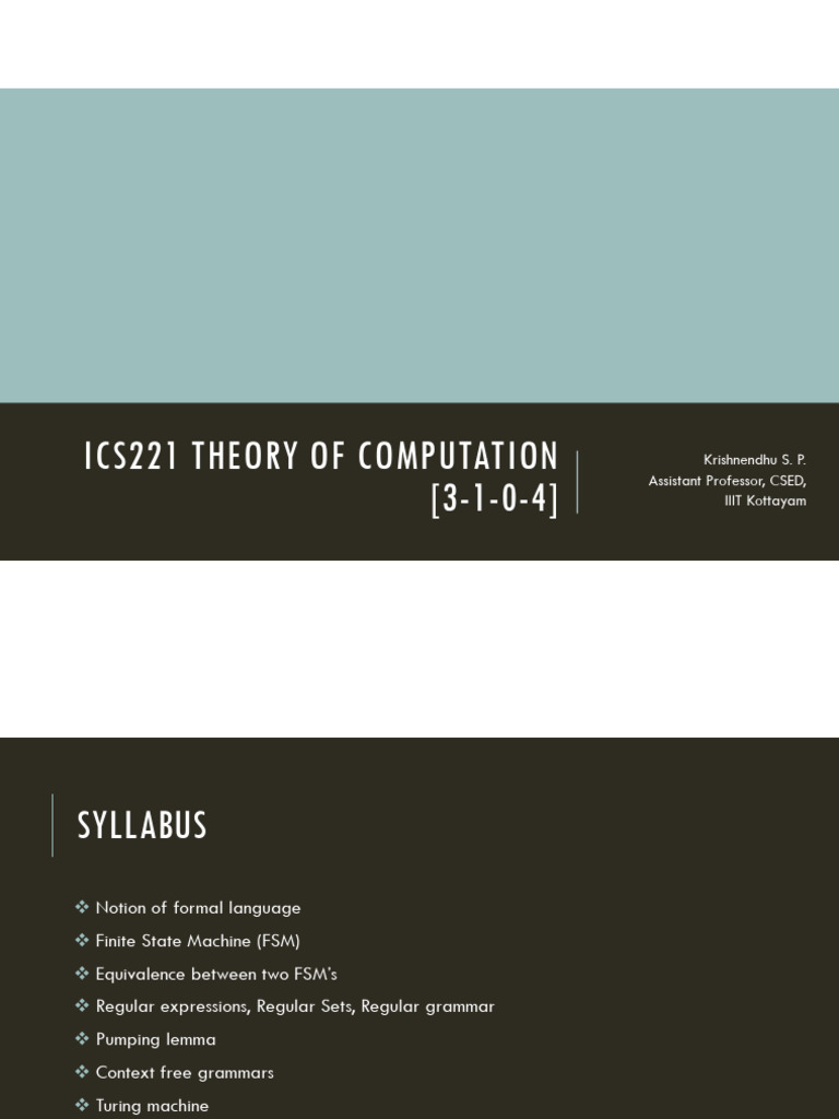 ICS221 TOC Criteria and Intro | PDF | Computational Complexity Theory | Theory Of Computation