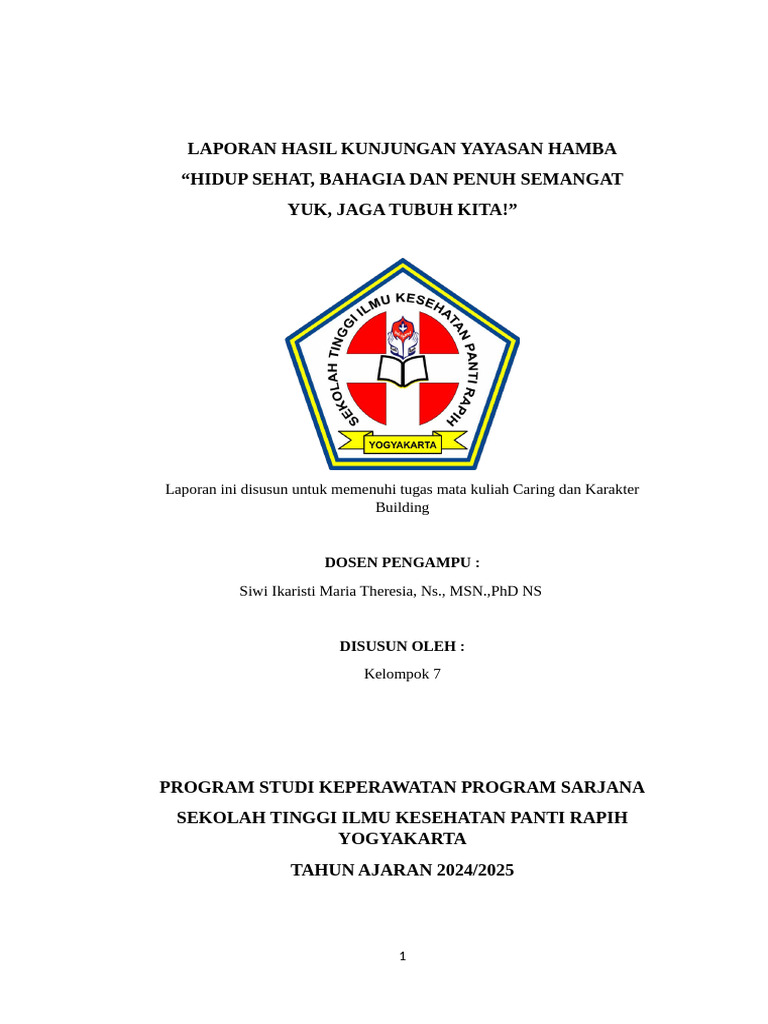 Laporan Hasil Kunjungan Yayasan Hamba[1] | PDF