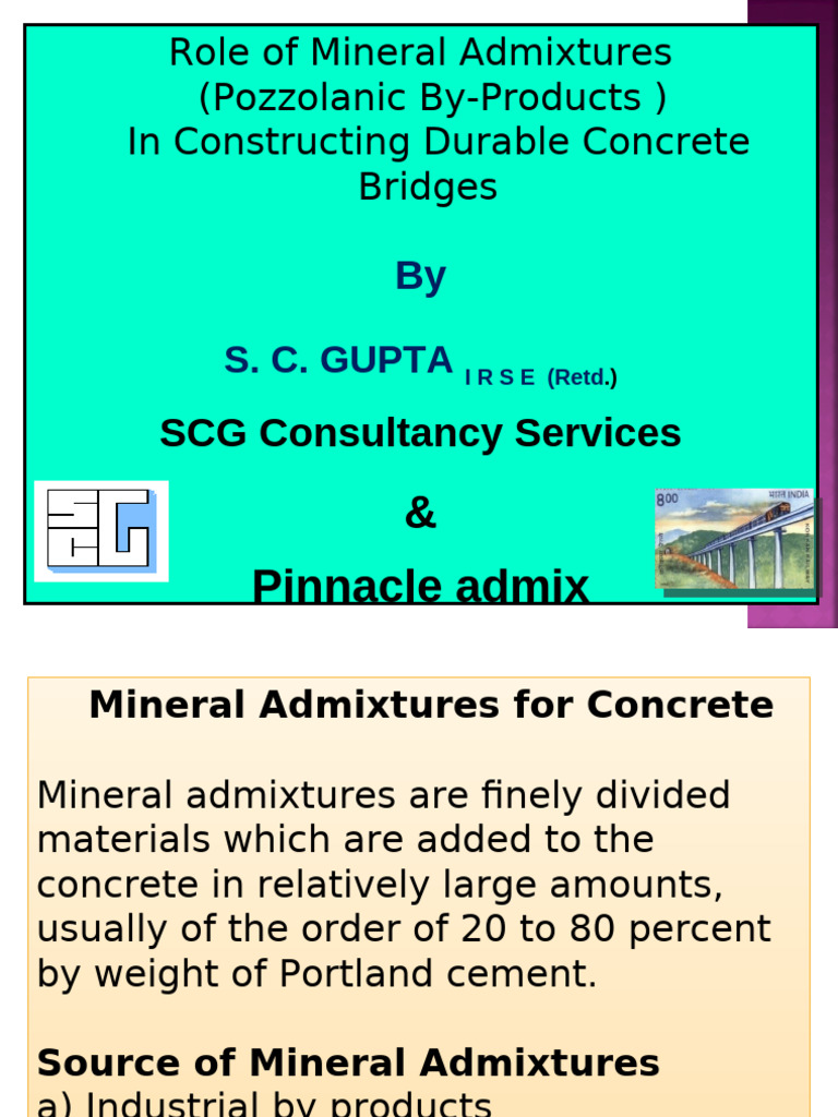 07 DFCC NDLS Mineral Admixtures | PDF | Concrete | Cement