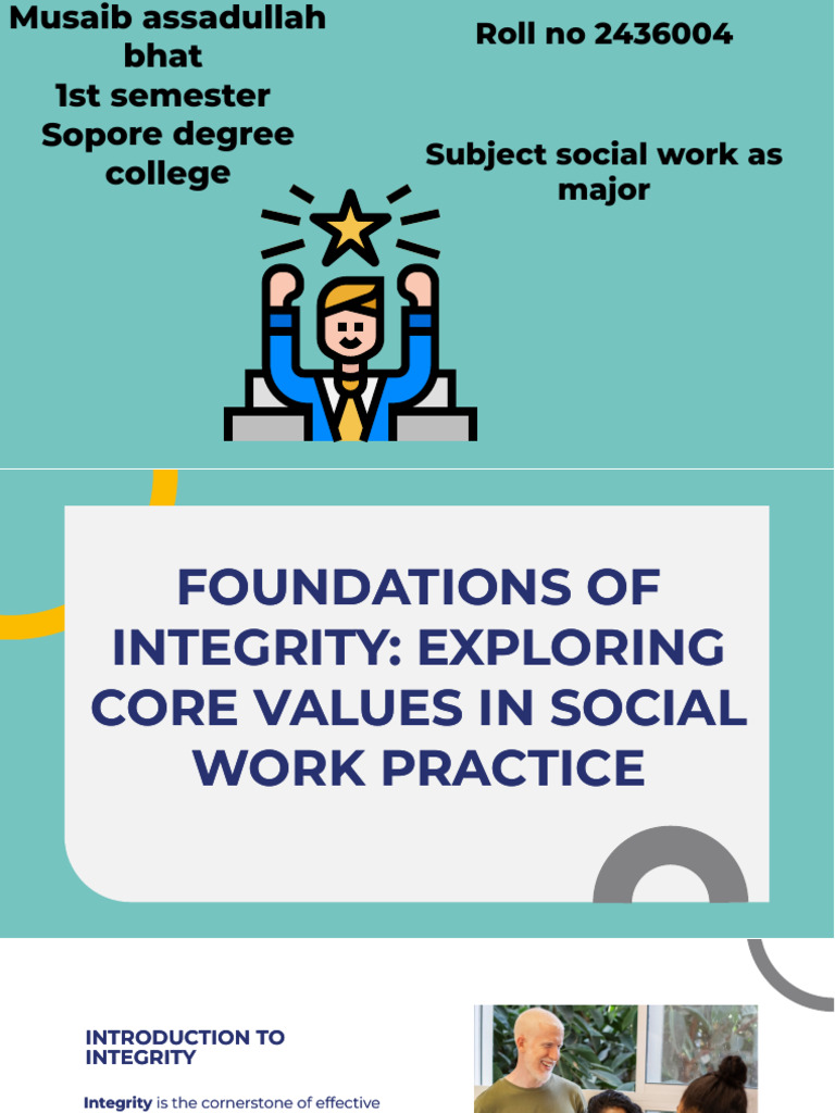 Slidesgo Foundations of Integrity Exploring Core Values in Social Work ...