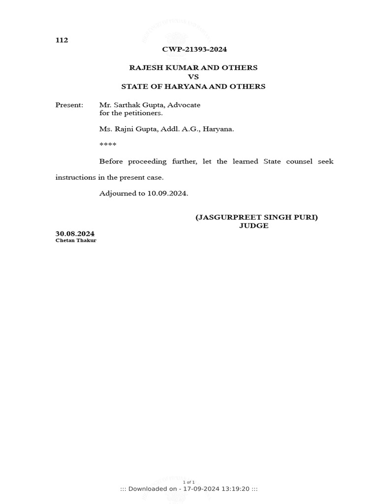 CWP 21393 2024 30 08 2024 Interim Order | PDF