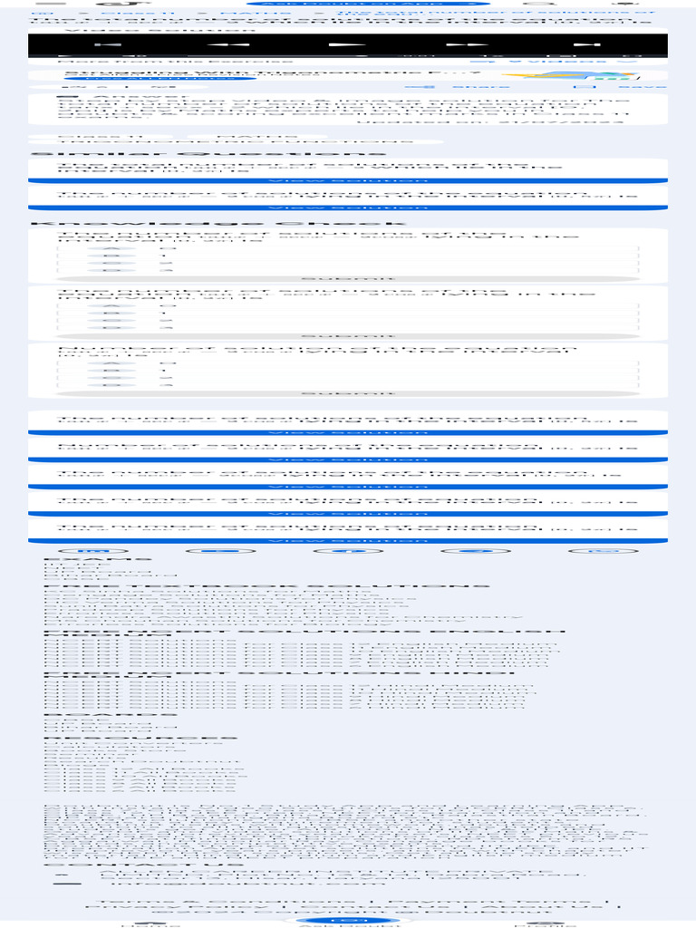 The Total Number of Solutions of The Equation Tanx + Secx 2 Which Li | PDF | Trigonometric ...