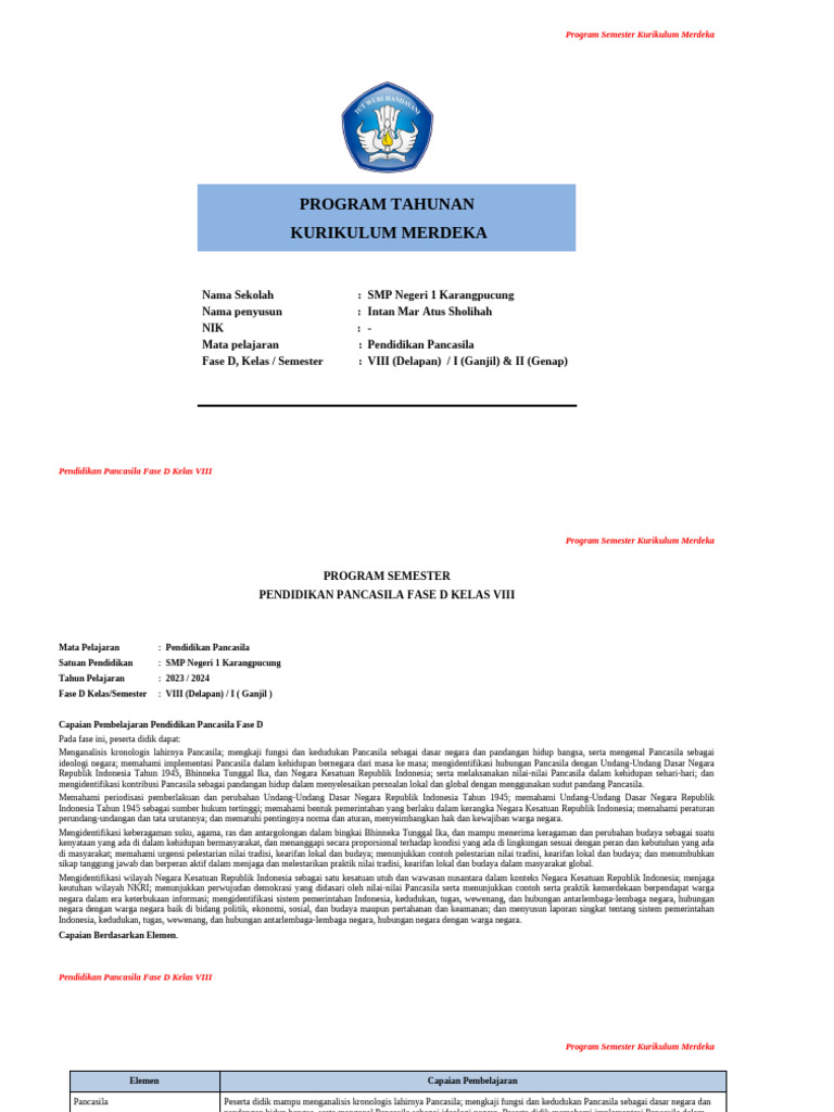 6. PROMES KURIKULUM MERDEKA | PDF